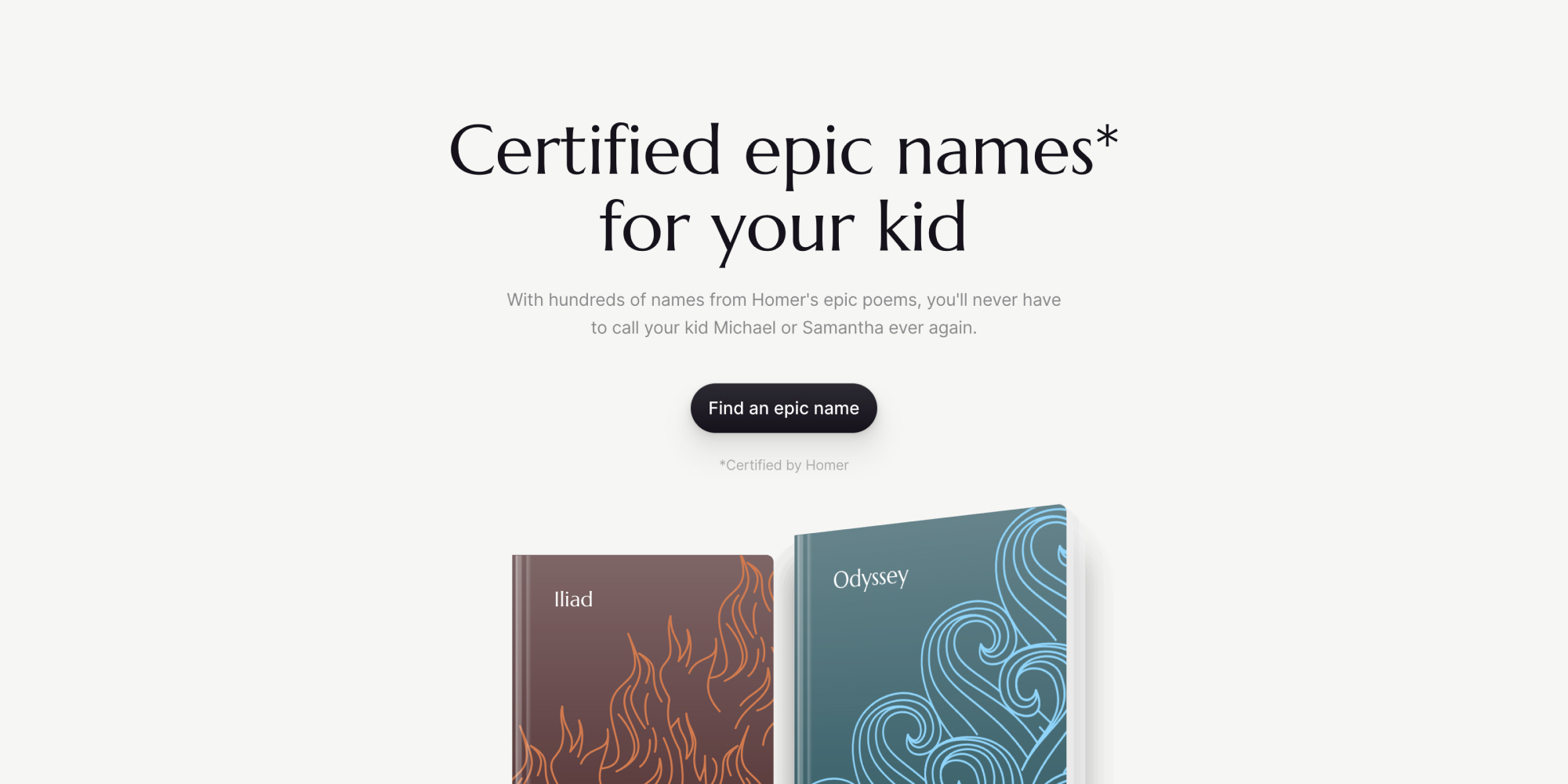 Epic Baby Names | Certified epic names for your kid